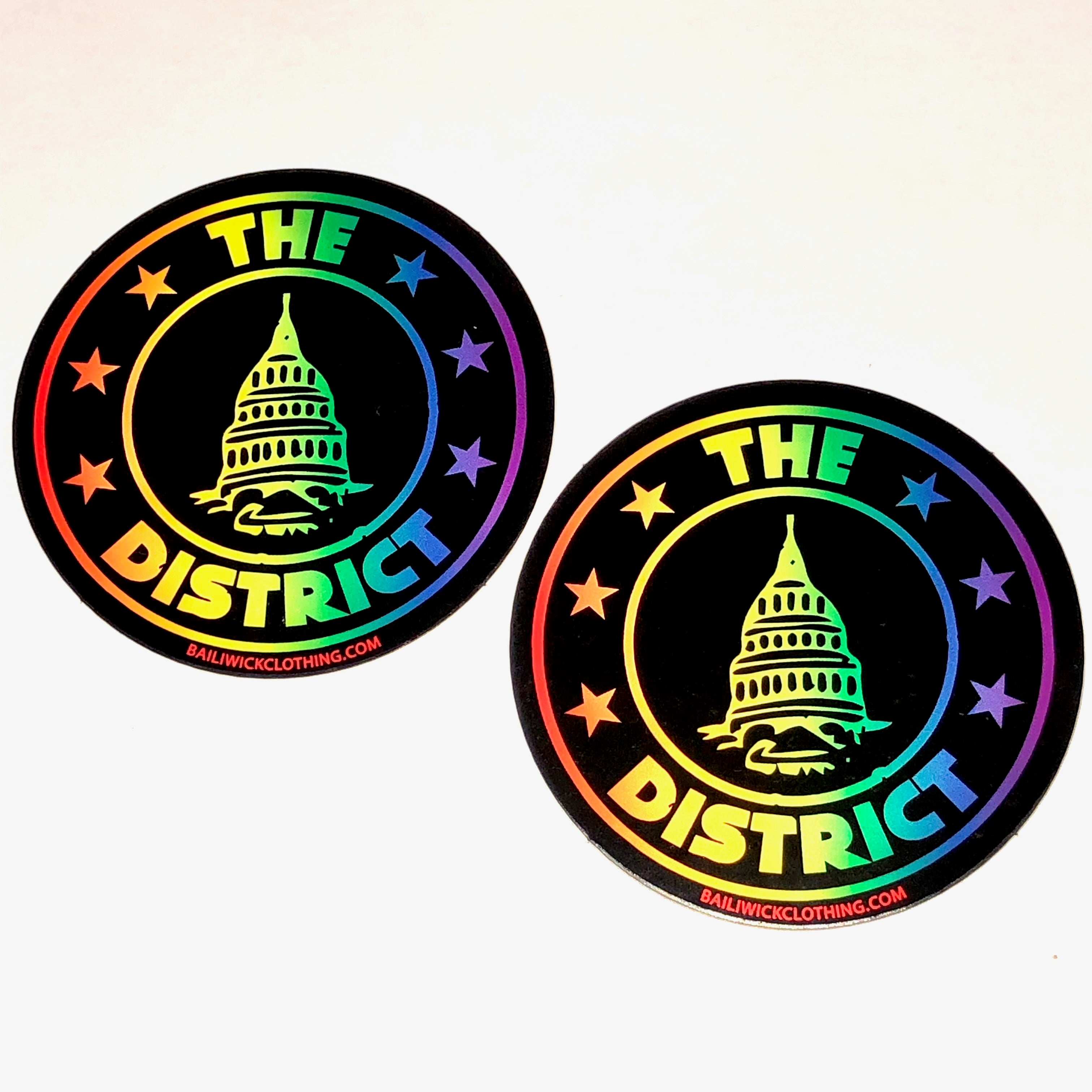 The District Seal - Rainbow Pride sticker - 2 pack – Bailiwick Clothing