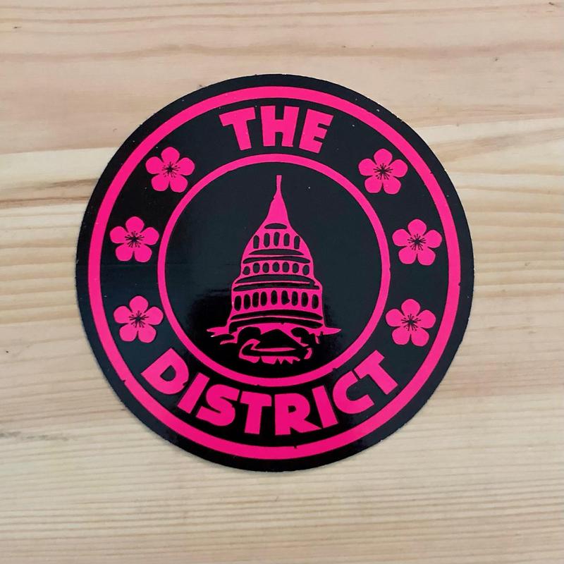 District Seal Cherry Blossom Sticker - 1 pack – Bailiwick Clothing